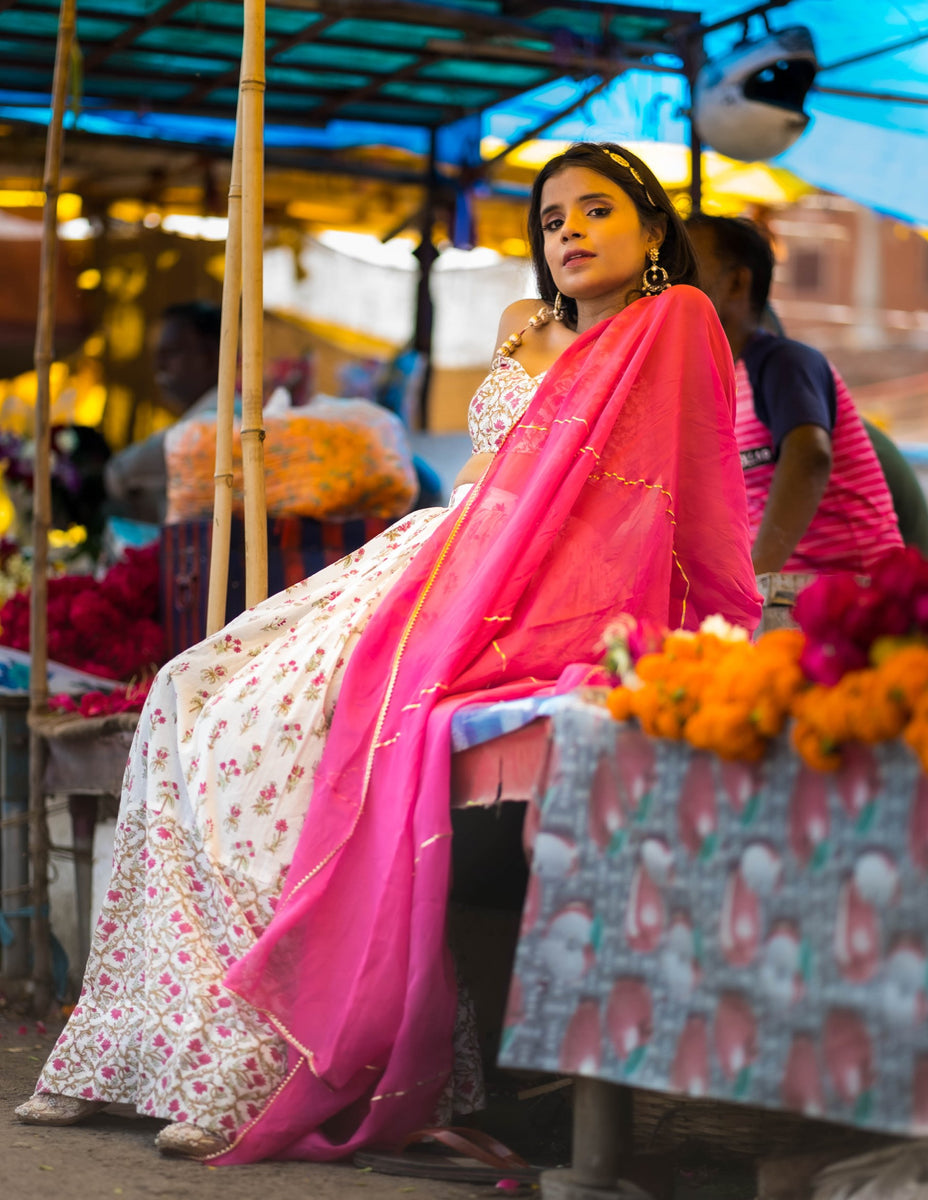 Gulabo Lehenga - Combination Print Cotton Lehenga – serayaclothing